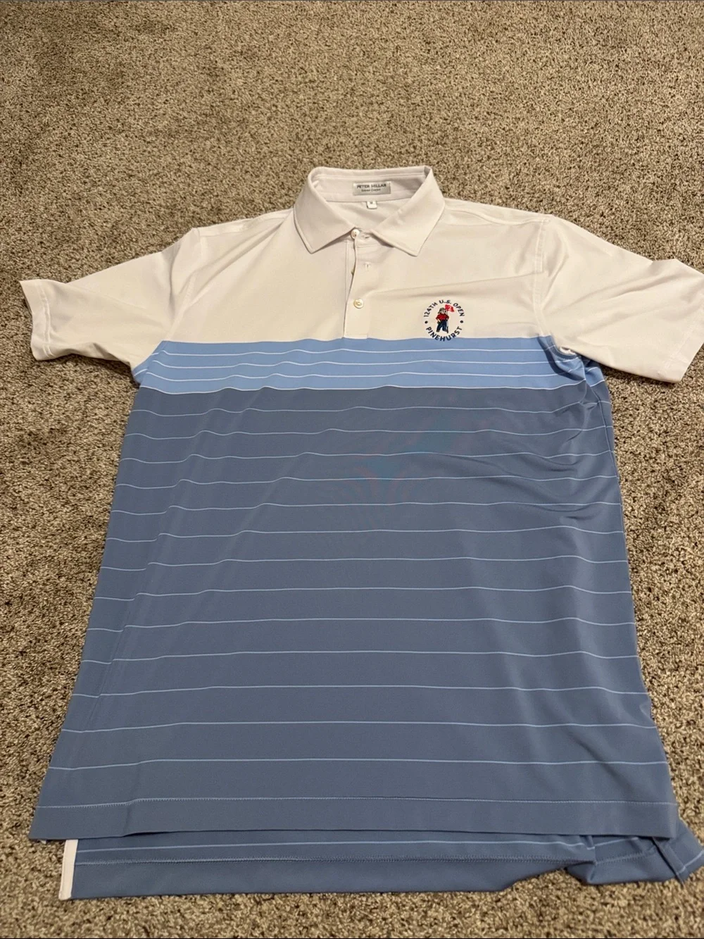 Peter Millar | Shirts | Peter Millar Mens White And Light Blue Striped ...